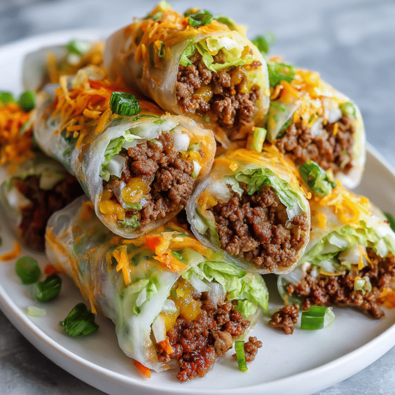 Baked Big Mac Rice Paper Rolls